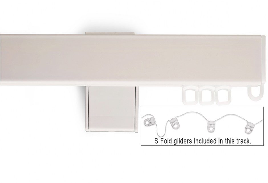 Designer Single Track. (for S Fold Curtains only)